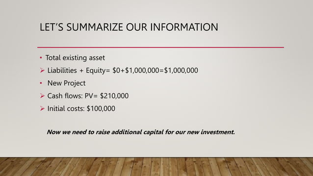 case study in corporate finance npv irr arr | PPTX | Business ...