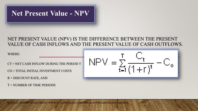 case study in corporate finance npv irr arr | PPTX | Business ...