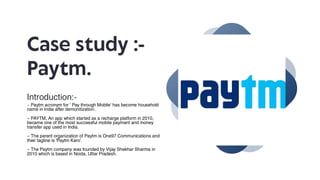 Case Study on Paytm(Entrepreneurship).pdf