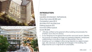 case study on green building admin the edge amesterdam | PPTX