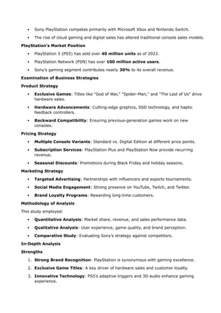 PlayStation - A Comprehensive Analysis in detail | PDF