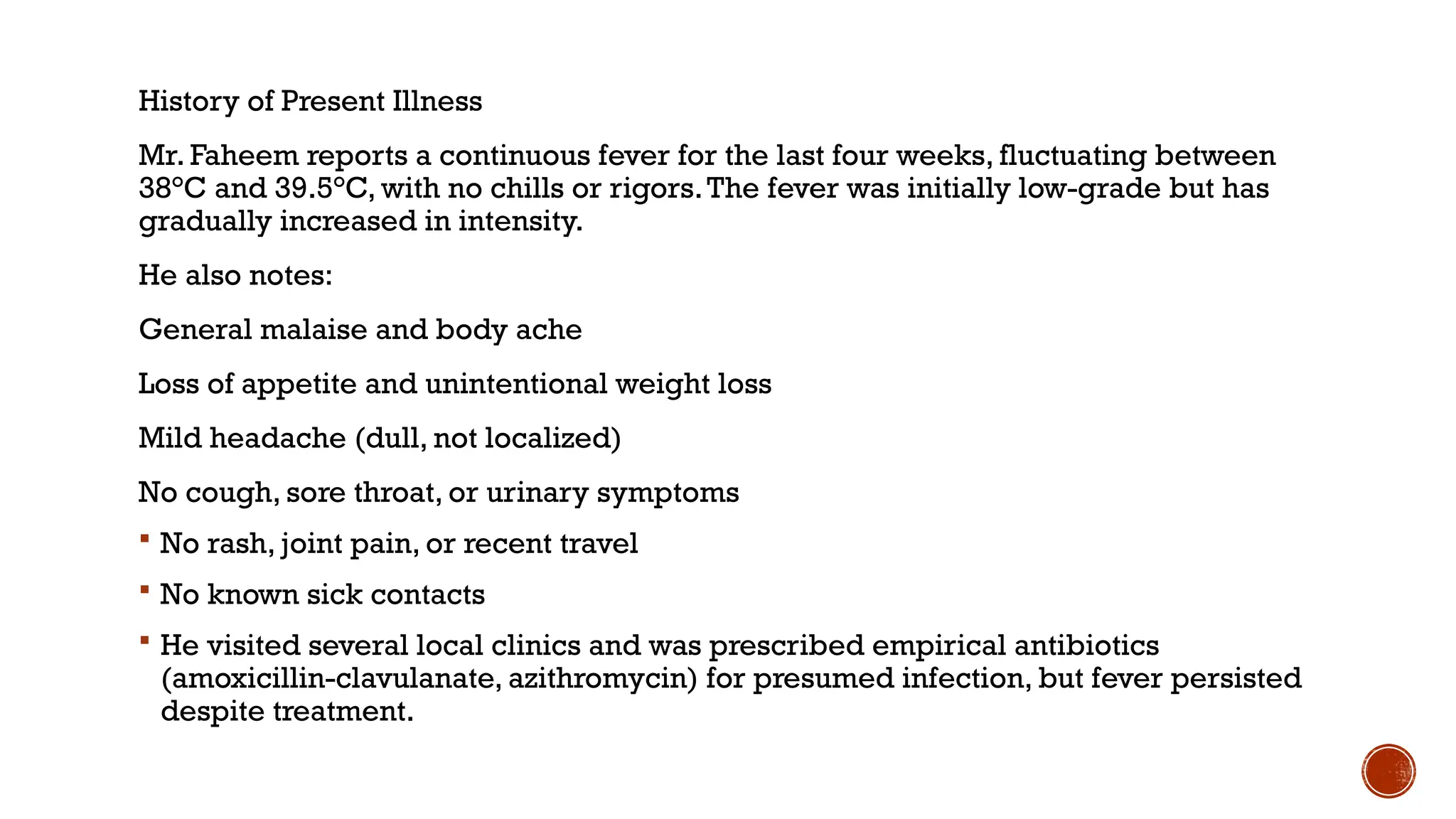 case study about fever of unknown origin | PPTX