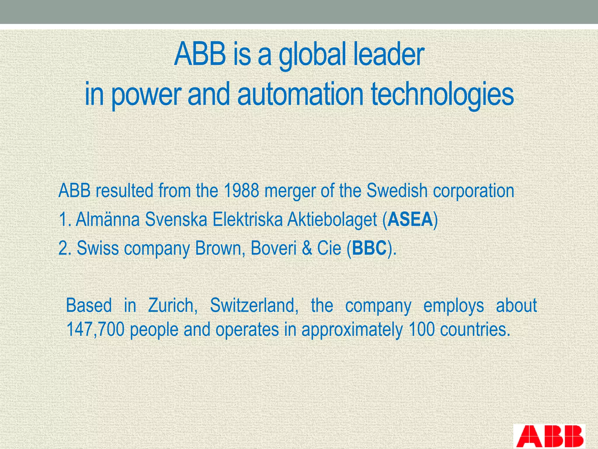 Case study abb mission and vision | PPTX