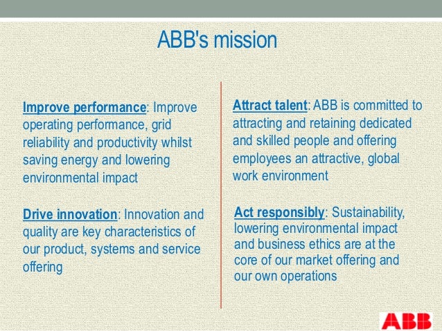 Case study abb mission and vision