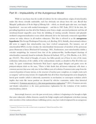A Brief History of Mitochondria: The Elegant Origins of a Magnificent ...
