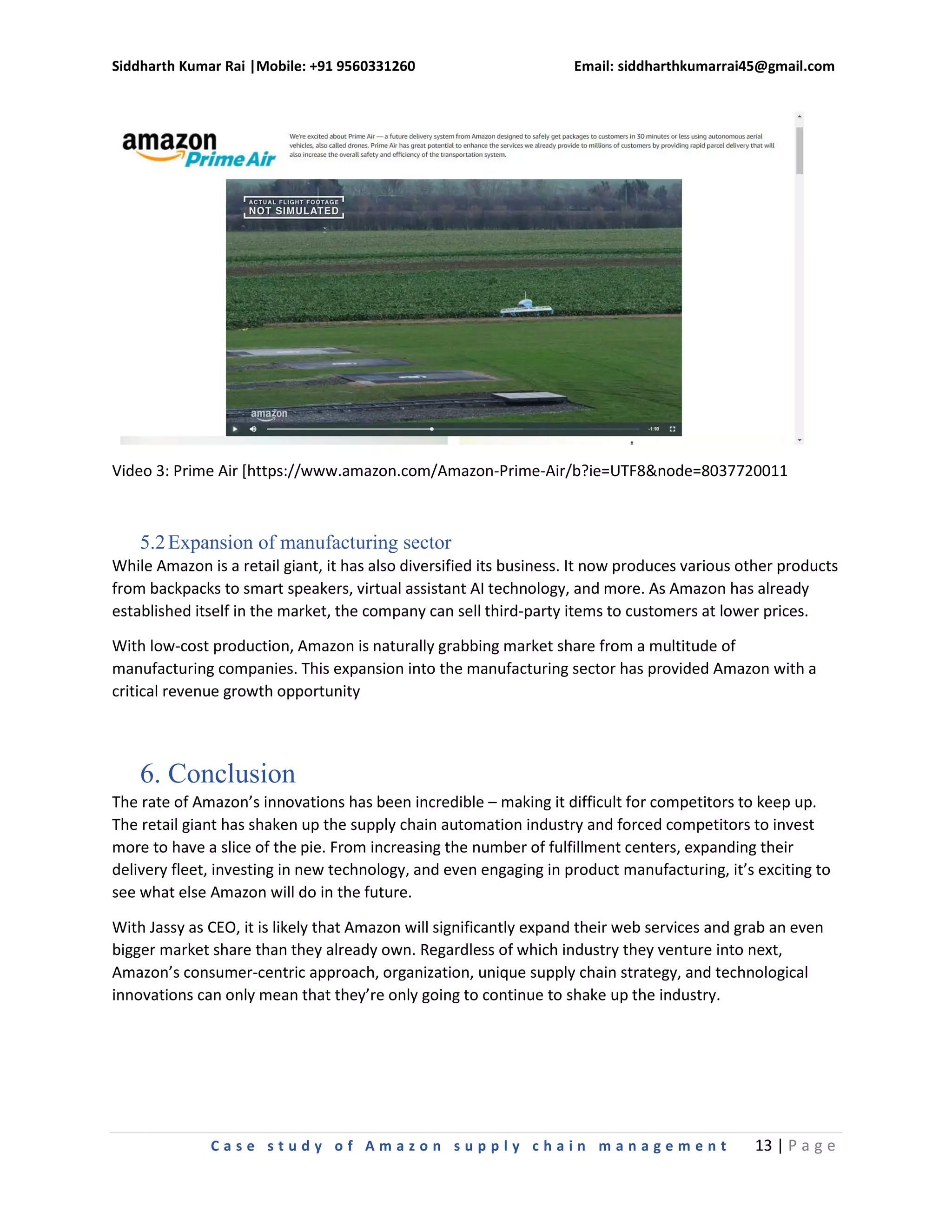 Case Study- A case study of Amazon on its supply chain management.pdf