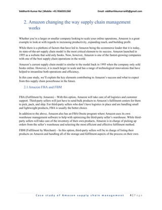 Case Study- A case study of Amazon on its supply chain management.pdf