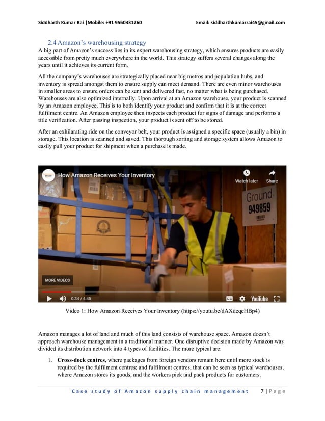 Case Study- A case study of Amazon on its supply chain management.pdf ...