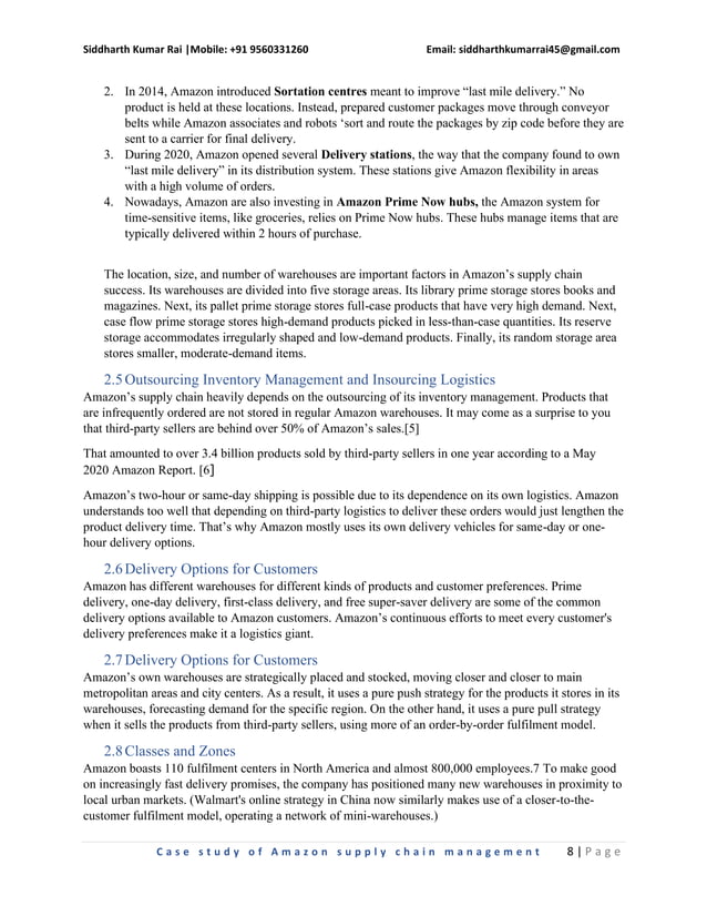 Case Study- A case study of Amazon on its supply chain management.pdf ...