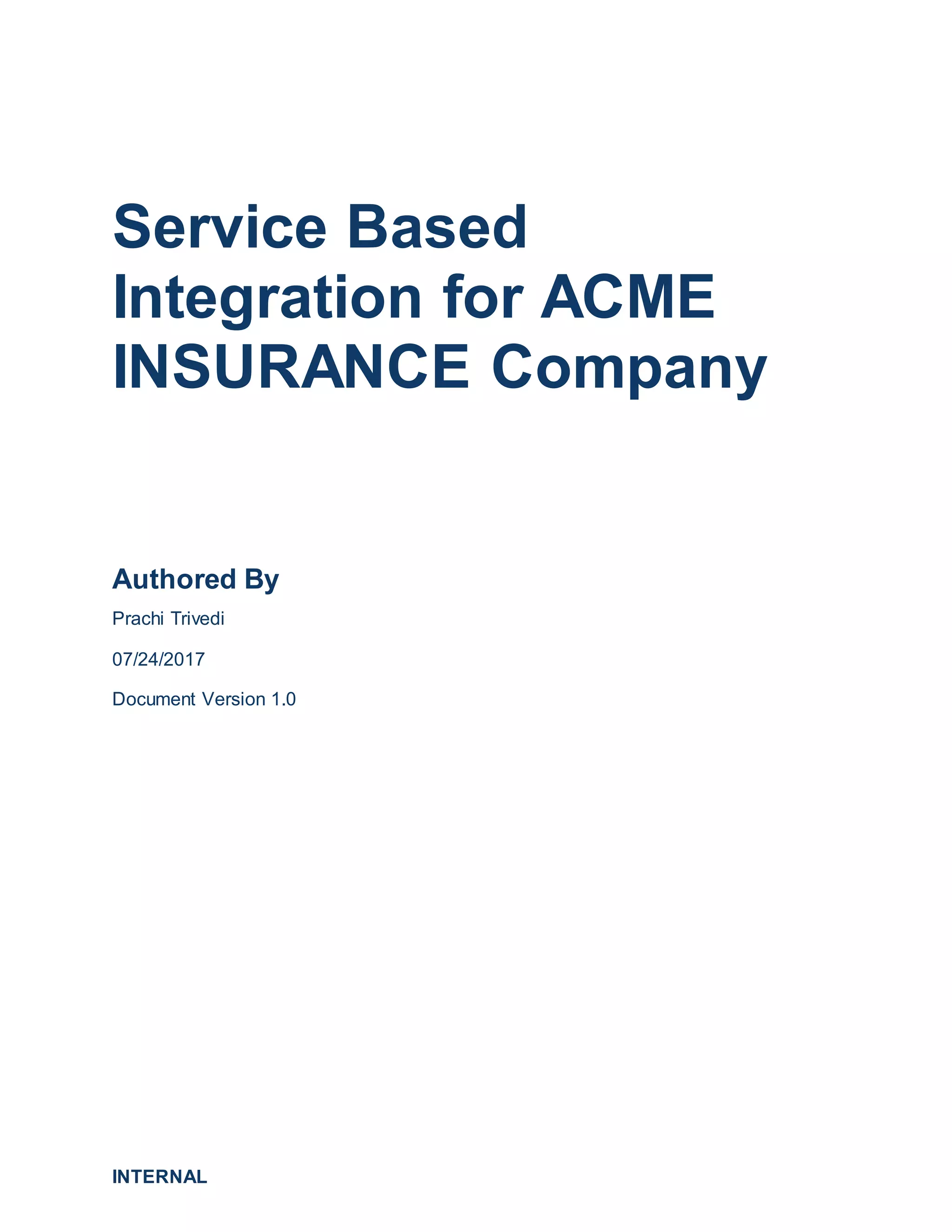 Case study Acme Insurance | DOCX