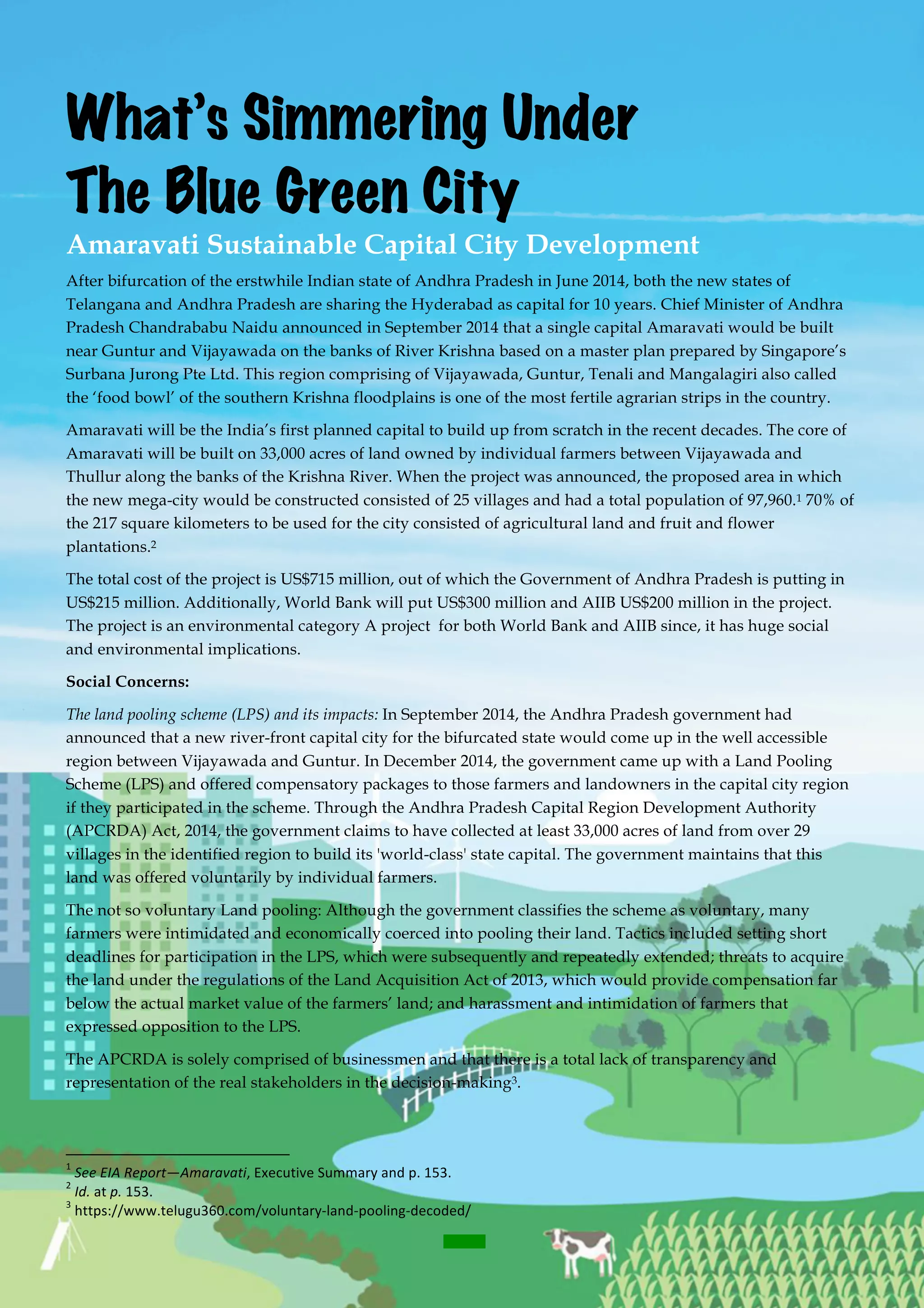 What’s Simmering Under The Blue Green City: The case study on Amaravati ...