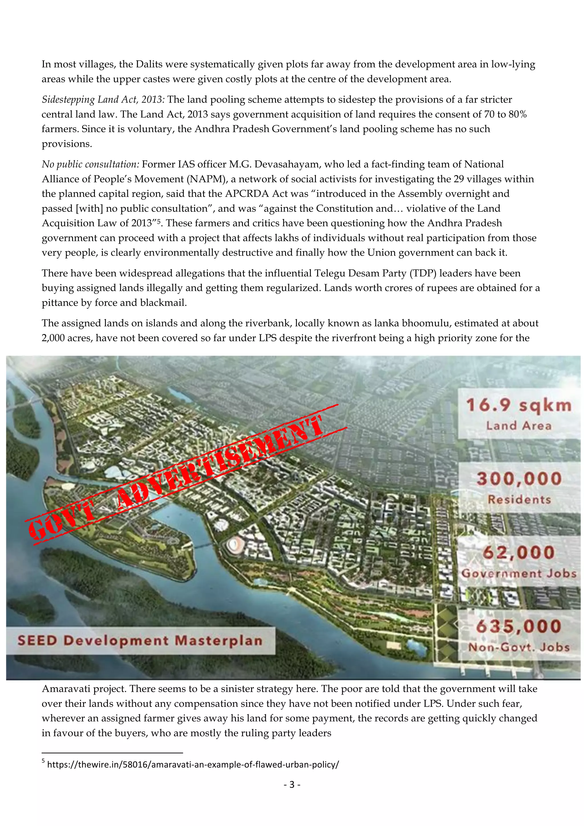 What’s Simmering Under The Blue Green City: The case study on Amaravati ...