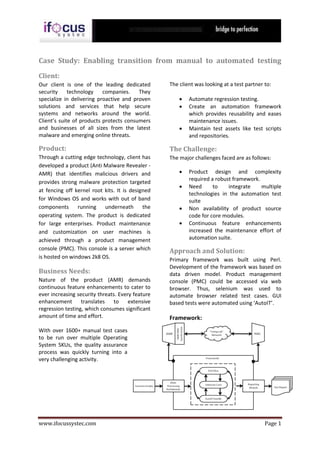 Case Study - AMR Test Automation | PDF