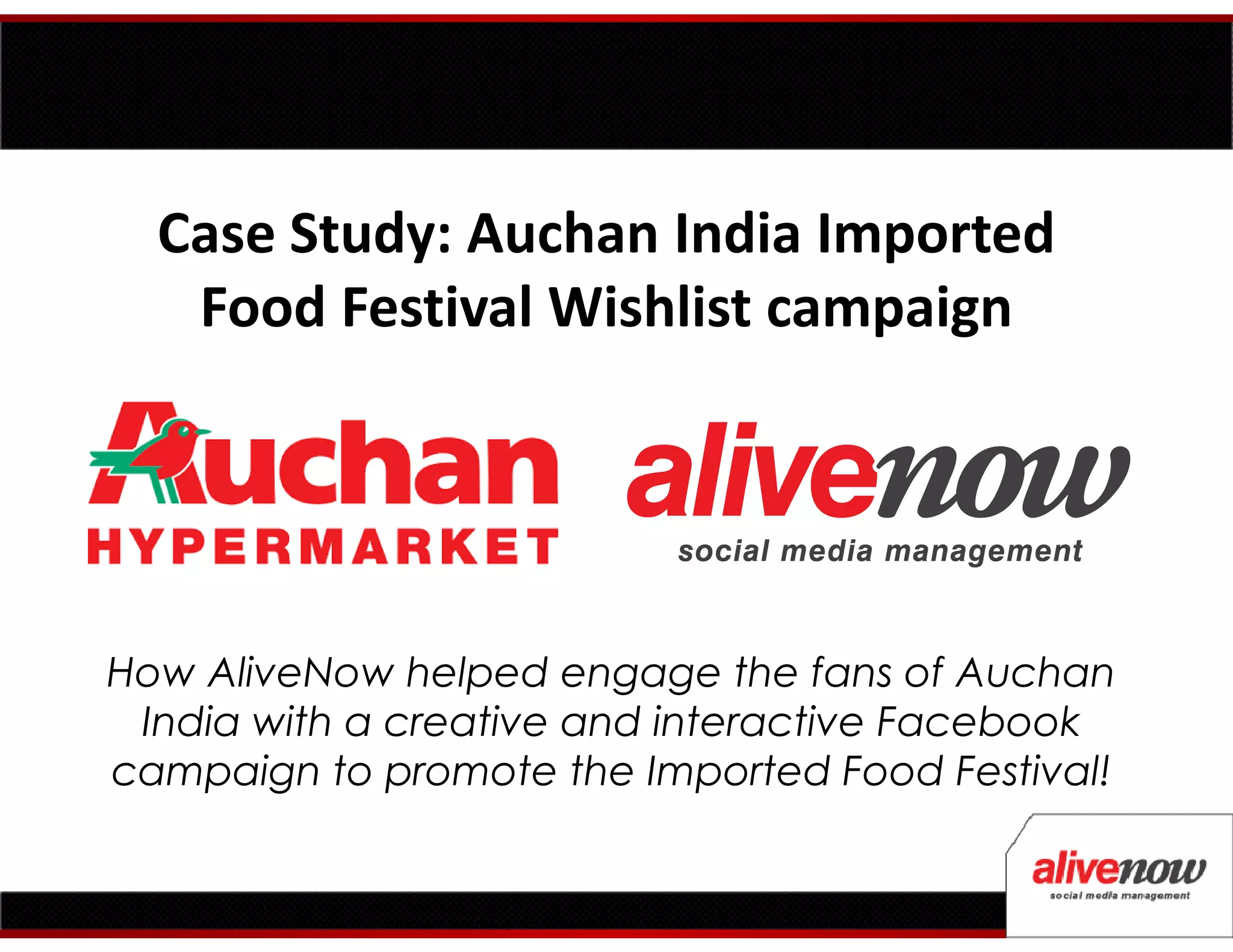 Case Study: Auchan Hypermarket (India) - Imported Food Festival ...