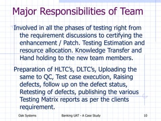 A Case Study in Banking UAT | PDF