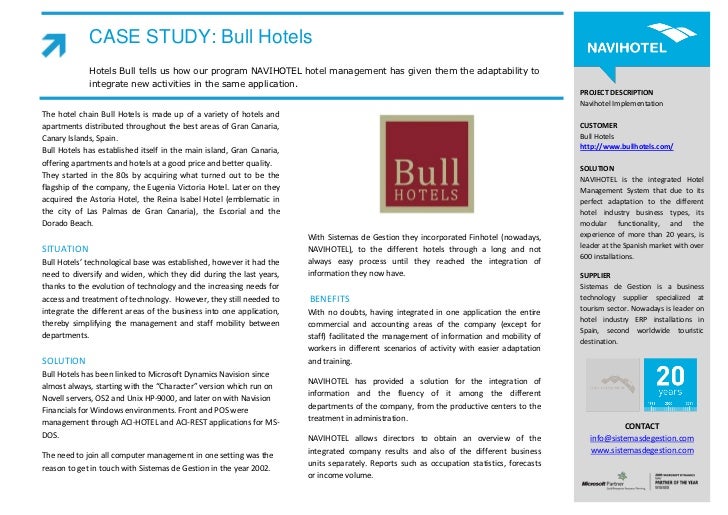 Case study Bull hotels - hotel software