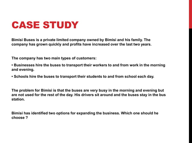 Case study buses | PPT