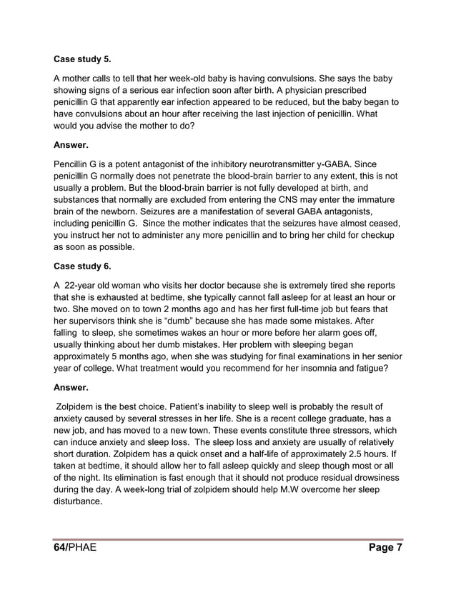 Case Studies Clinical pharmacy | PDF