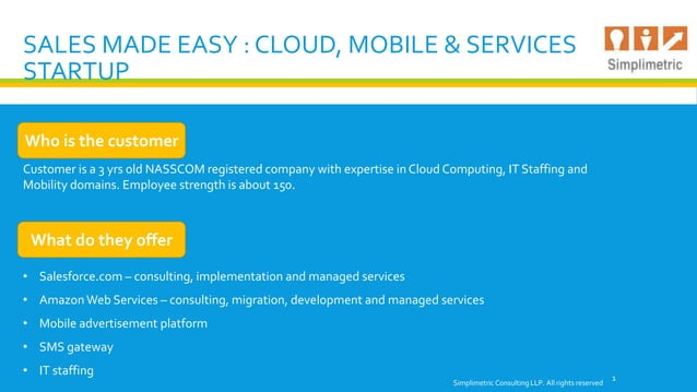 Sales Made Easy by Simplimetric Consulting | PPTX