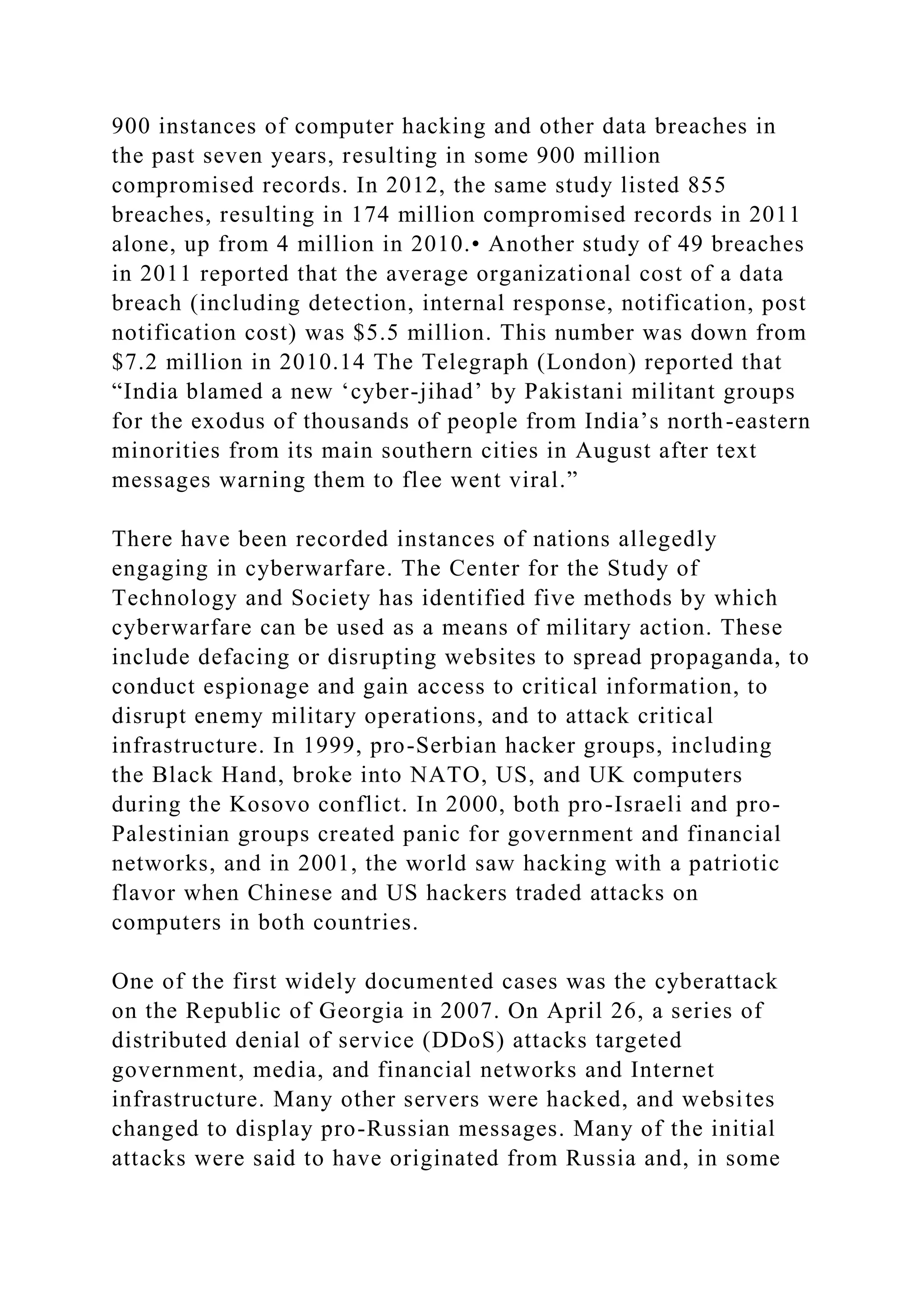 Case Study - Cyberterrorism—A New RealityWhen hackers claiming .docx