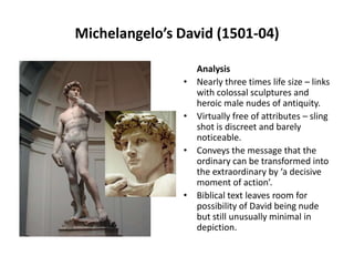 Case study david renaissance sculpture | PPTX