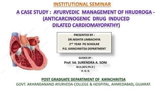 CASE STUDY- Ayurvedic management of Hridrog (Anticarcinogenic drug ...