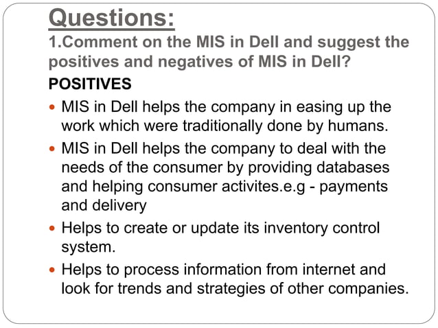 Case study dell mis | PPTX