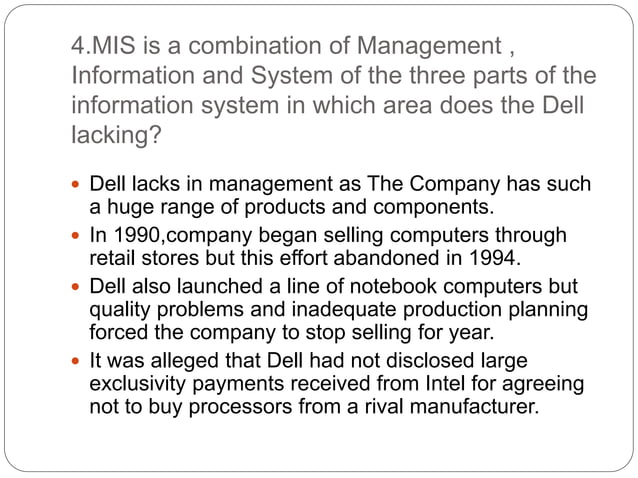 Case study dell mis | PPTX