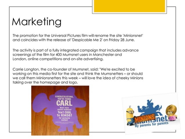 Case study despicable me 2 | PPT
