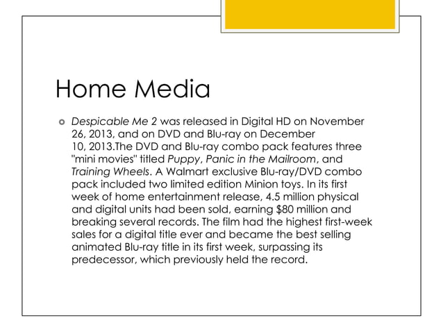 Case study despicable me 2 | PPT