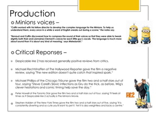 Case study despicable me 2 | PPT