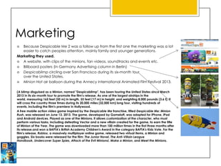 Case study despicable me 2 | PPT
