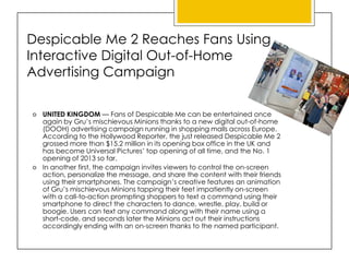 Case study despicable me 2 | PPTX