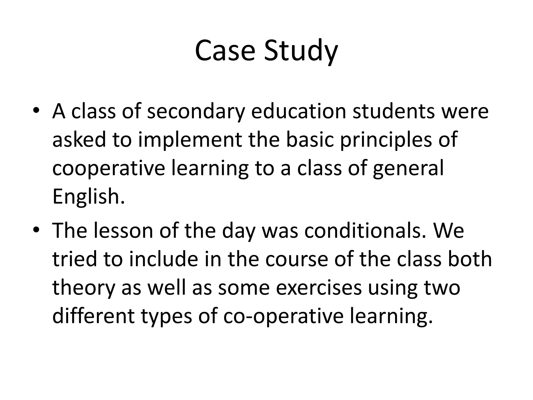 Case study english lesson conditionals | PPT