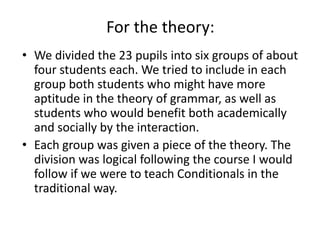 Case study english lesson conditionals | PPT