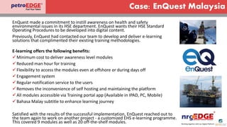 Case study - EnQuest Malaysia | PPT