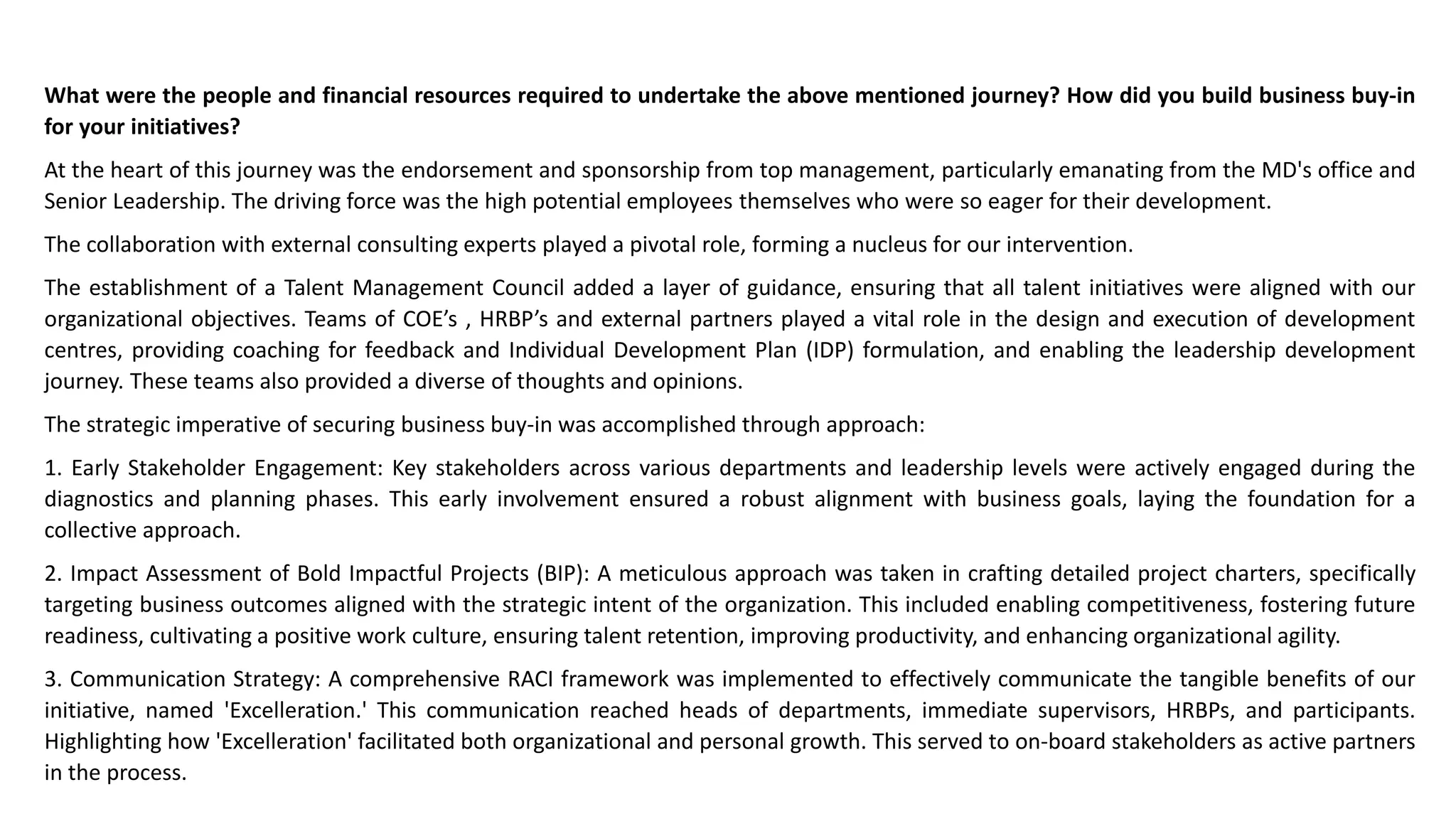 Case Study - Excelleration, how to build | PPT