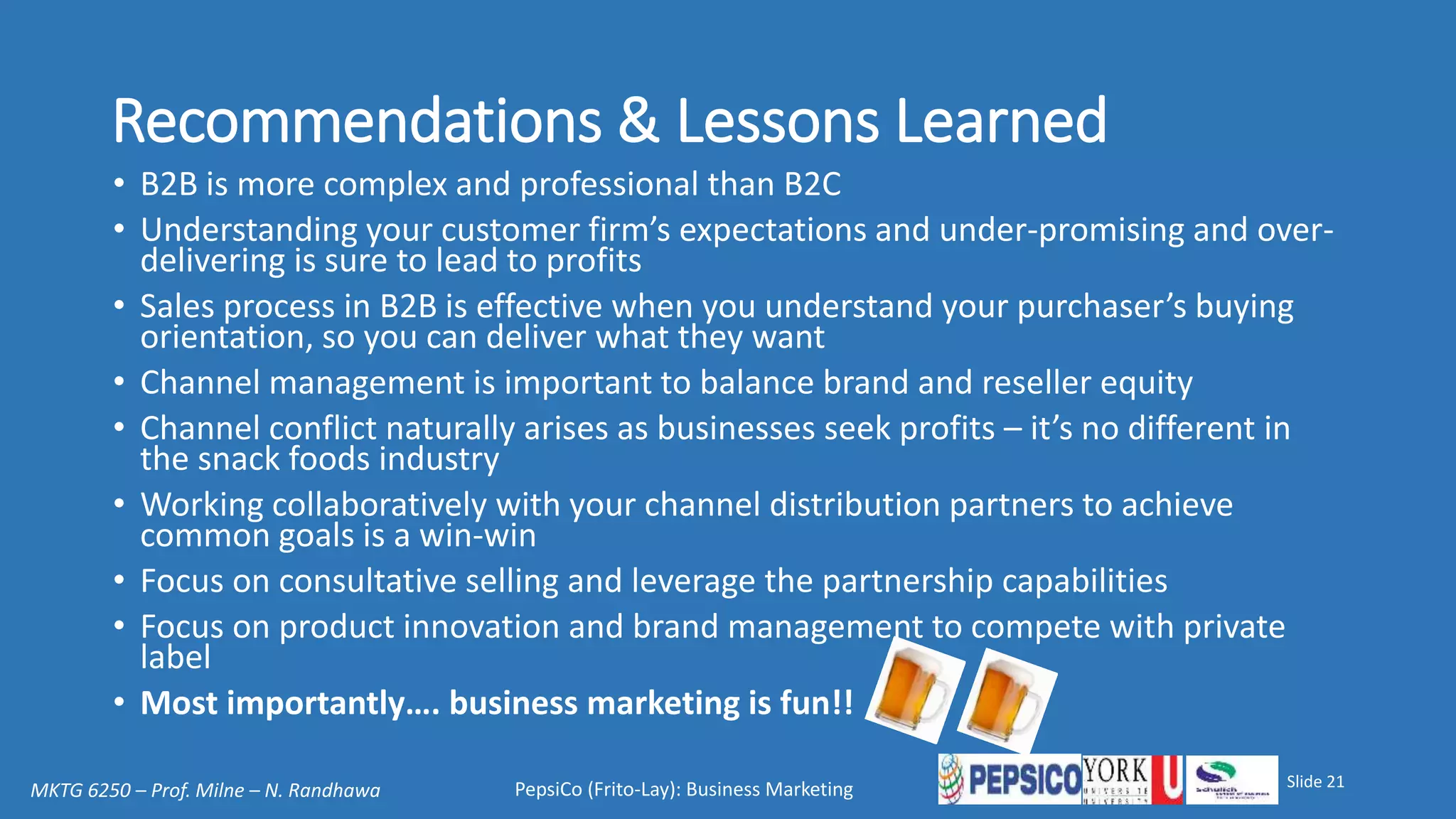 Case study - Exploring Channel Management at Pepsico Frito Lay | PDF