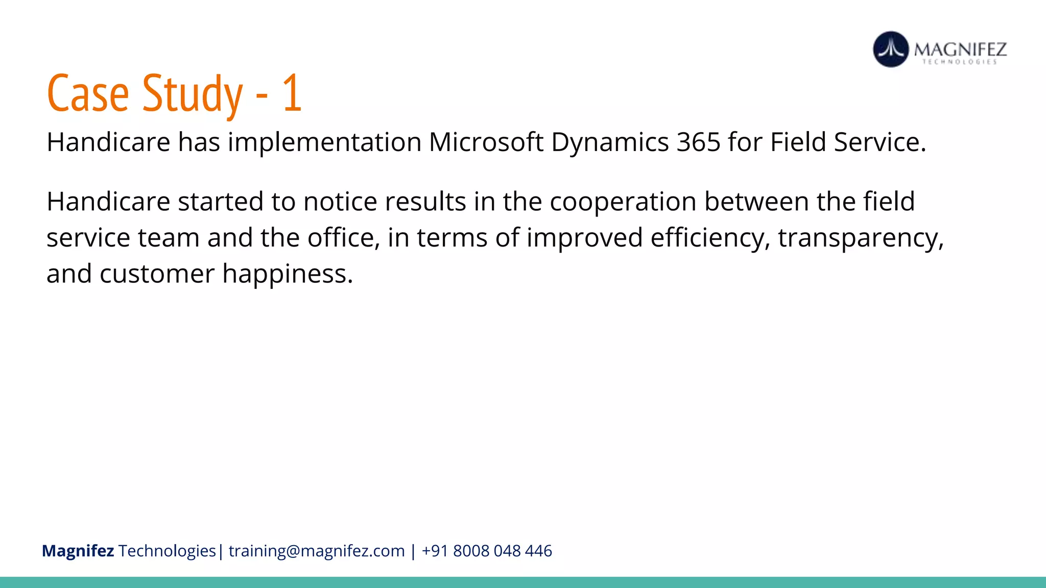 Case study field services - dynamics 365 customer engagement (crm) | PPTX