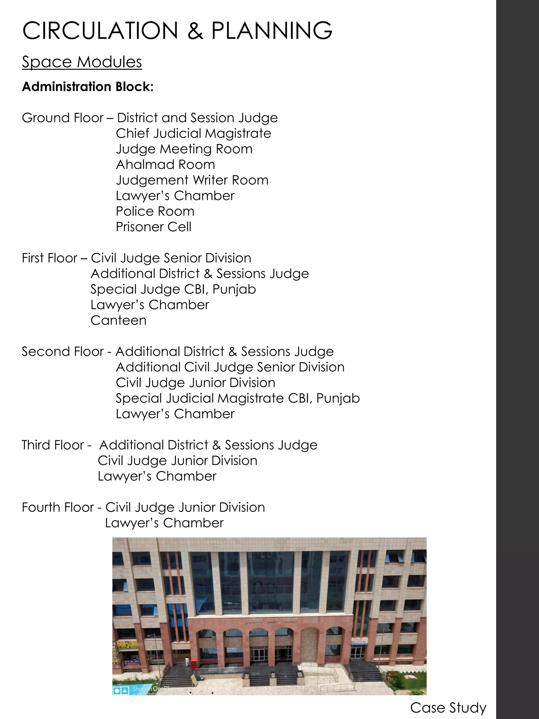 CASE STUDY - District Administrative & Judicial Court Complex, Sector ...