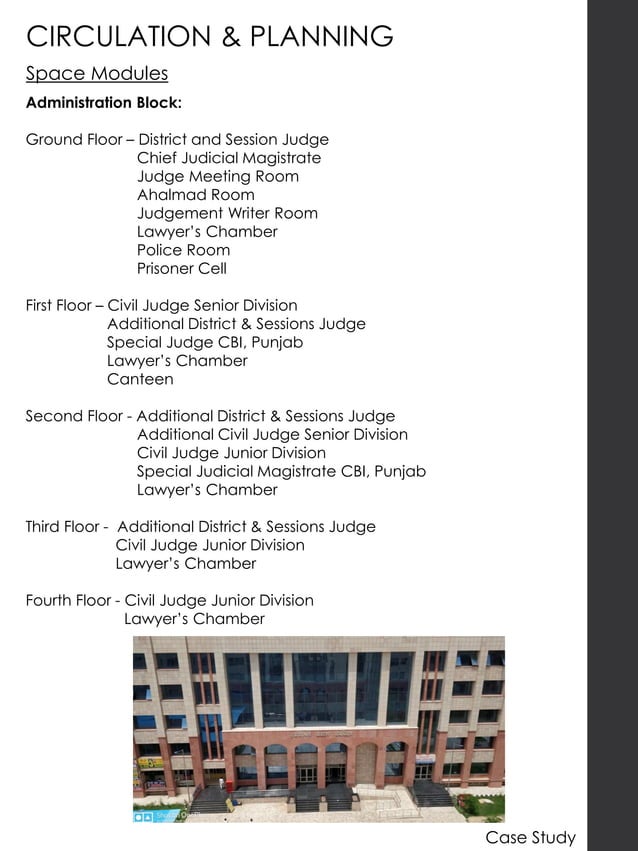 CASE STUDY - District Administrative & Judicial Court Complex, Sector ...