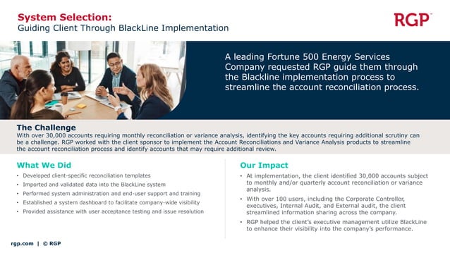 RGP Case Study - Finance Transformation: Blackline Implementation | PPT