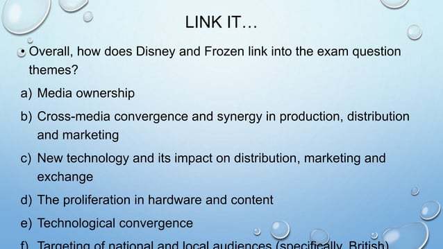 Unit G322 - Frozen (Case Study) | PPTX | Movies | Entertainment
