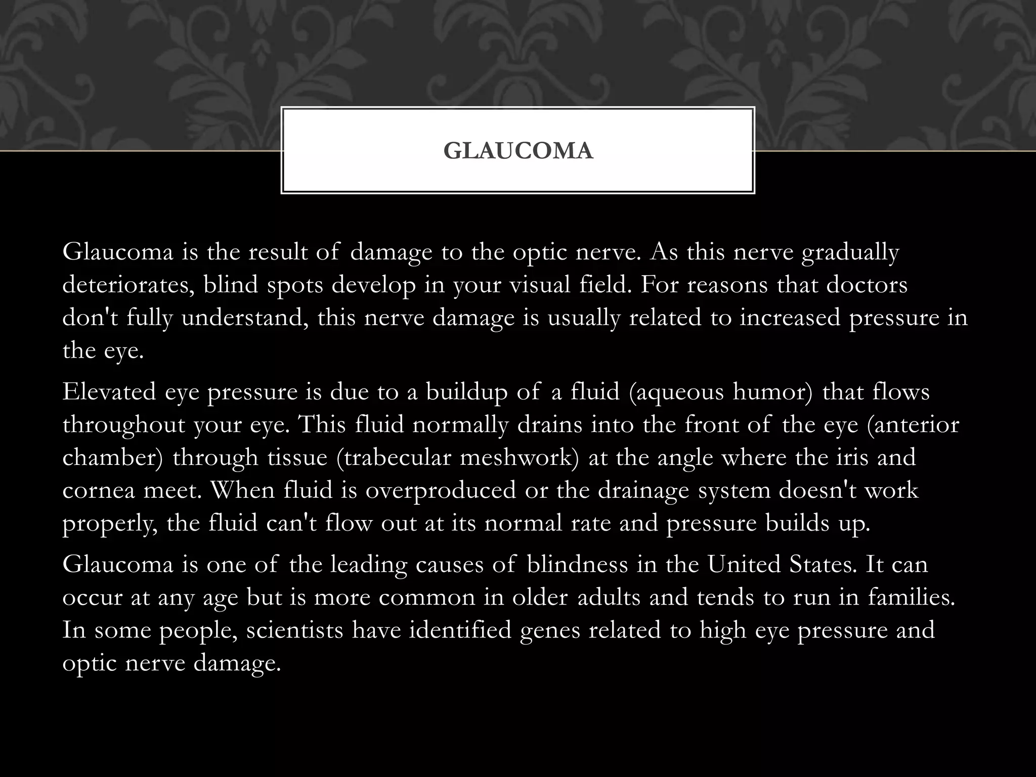 Case study- Glaucoma | PPTX