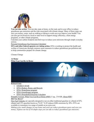 Case study global warming | DOC