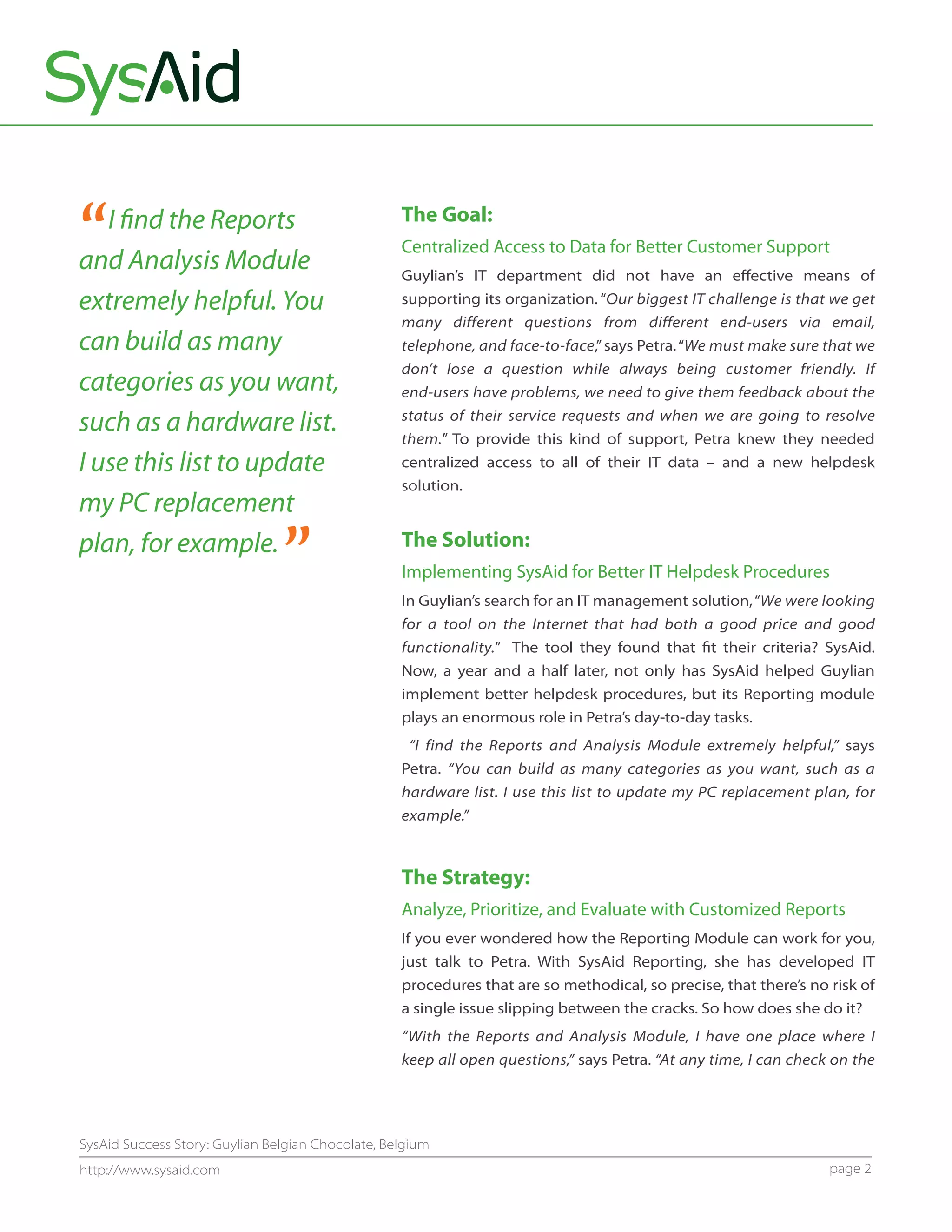 Case Study: Guylian Belgian Chocolate | PDF