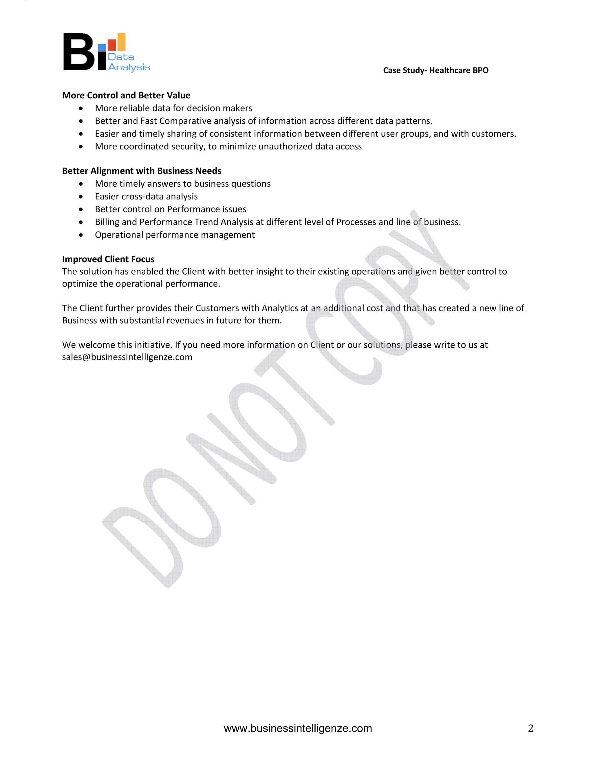 Case study healthcare bpo (en) 1.0 | PDF