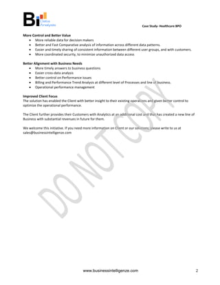 Case study healthcare bpo (en) 1.0 | PDF