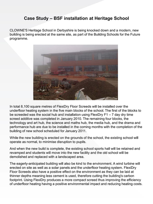 Case Study - Heritage School | PDF | Landscaping | Home & Garden