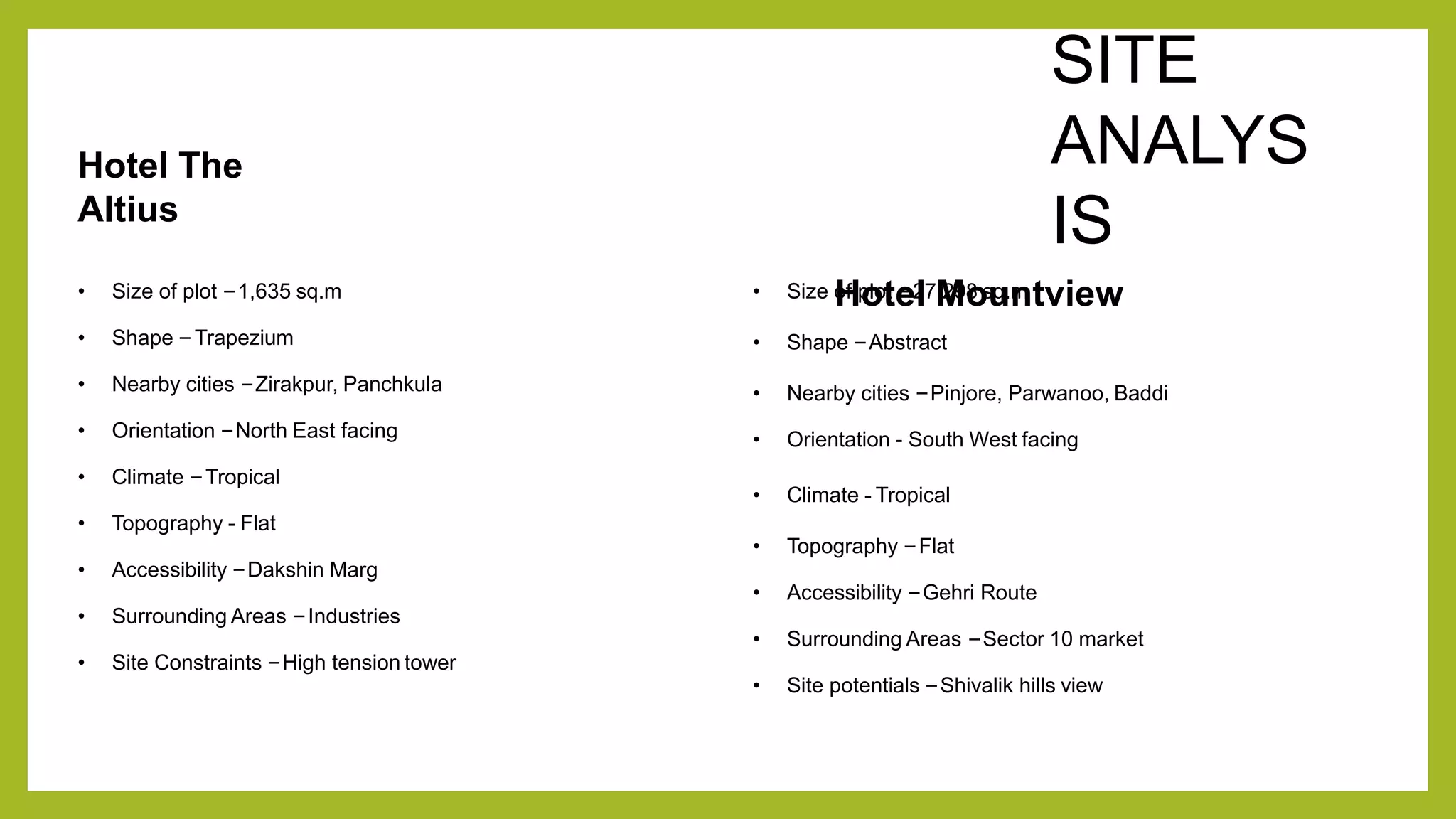 Case study - Hotel The Altius & Hotel Mountview | PPTX